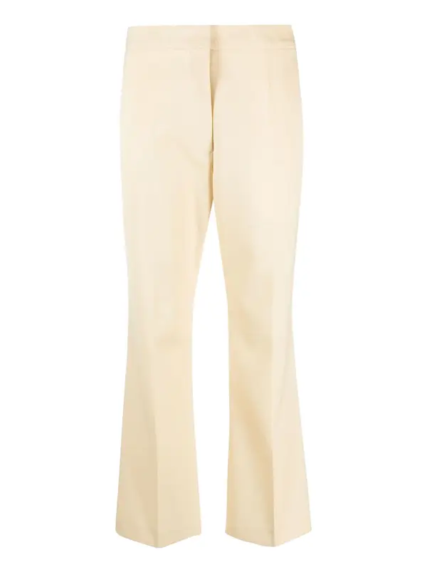 JIL SANDER High-waisted Cropped Trousers - Yellow
