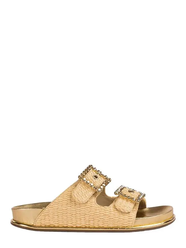 LE SILLA Crystal-embellished Sandals - Neutrals