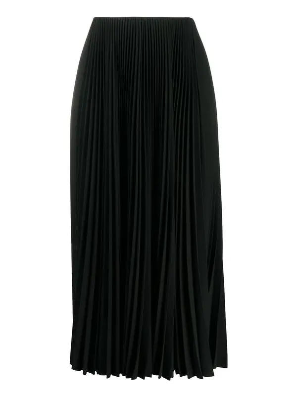 Balenciaga Pleated Midi Skirt - Black