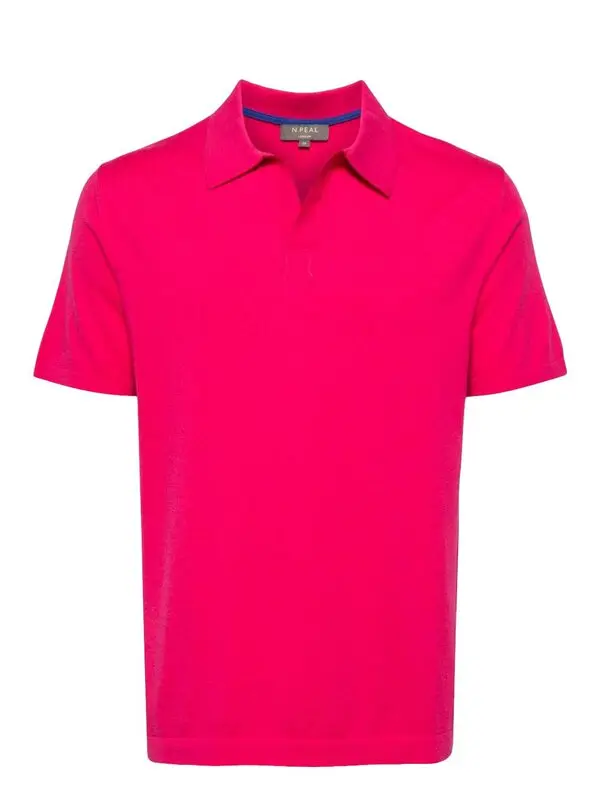 N.peal Fine-knit Polo Shirt - Pink