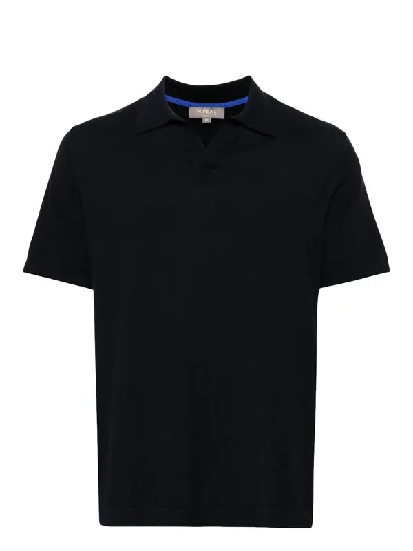 N.peal Fine-knit Polo Shirt - Blue