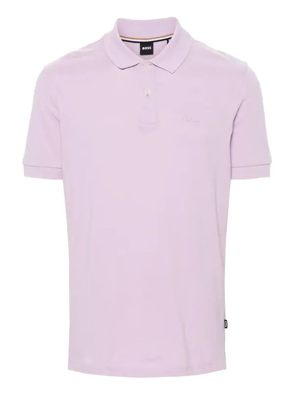 BOSS Embroidered-logo Polo Shirt - Purple
