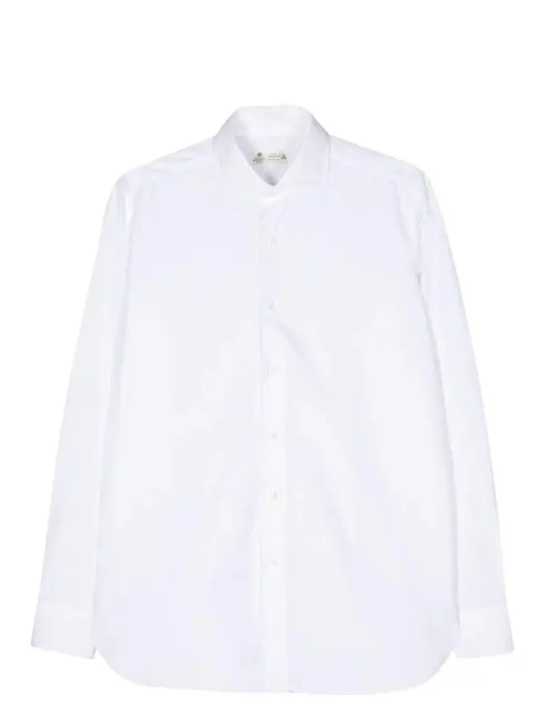 LUIGI BORRELLI Poplin Cotton Shirt - White
