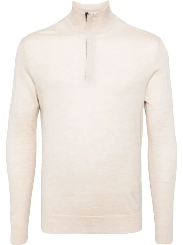 N.peal Regent Fg Half-zip Jumper - Neutrals