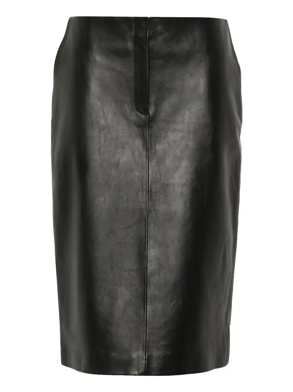 Magda Butrym Leather Pencil Skirt - Black