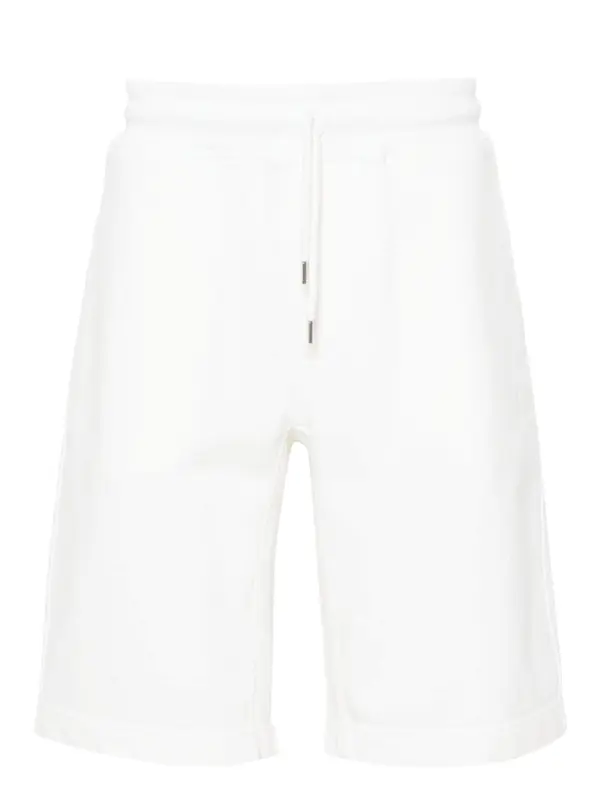 C.P. COMPANY Logo-embroidered Cotton Track Shorts - White