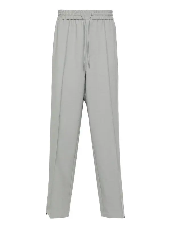 Emporio Armani Raised-seam Straight Trousers - Grey