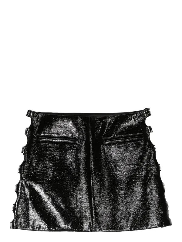 COURREGES Multi Sangle Trapeze Miniskirt - Black