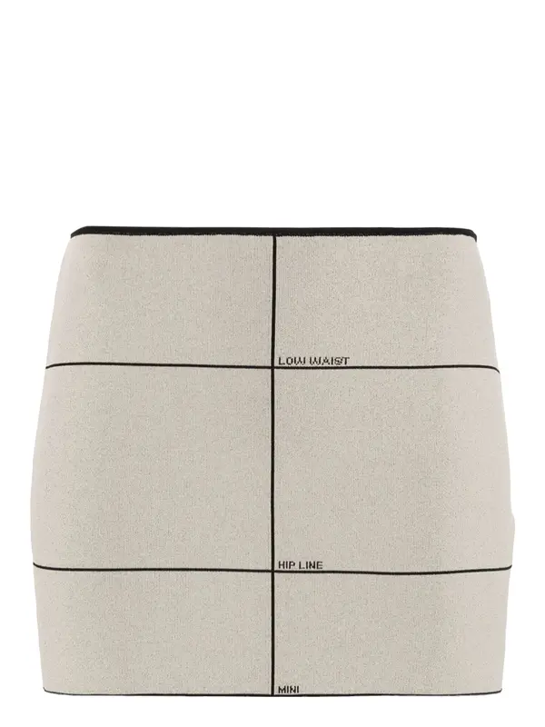 Vetements Motif-print Mini Skirt - Neutrals
