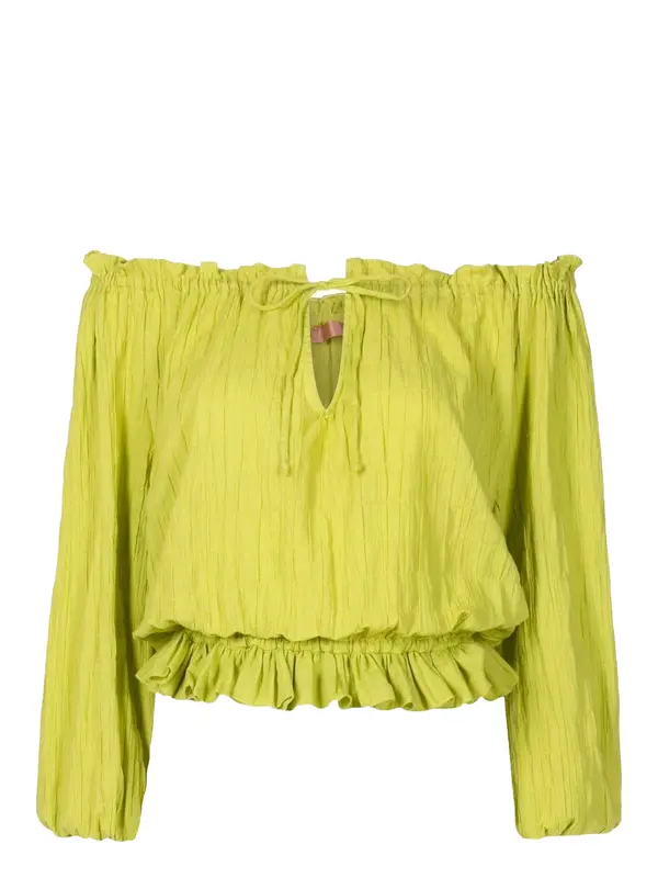 CLUBE BOSSA Pisan Off-shoulder Blouse - Green