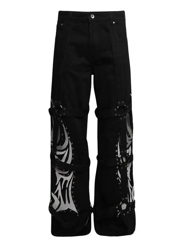 WHO DECIDES WAR BY EV BRAVADO Winged Logo Bondage Pant - Coal