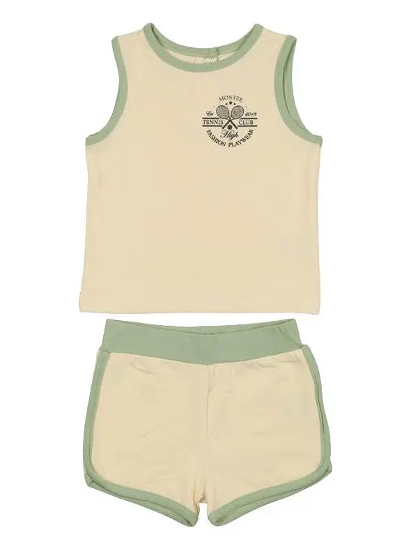MANIÈRE Tennis Club Tank & Shorts Set - Cream