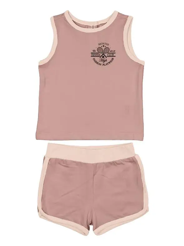 MANIÈRE Tennis Club Tank & Shorts Set - Mauve