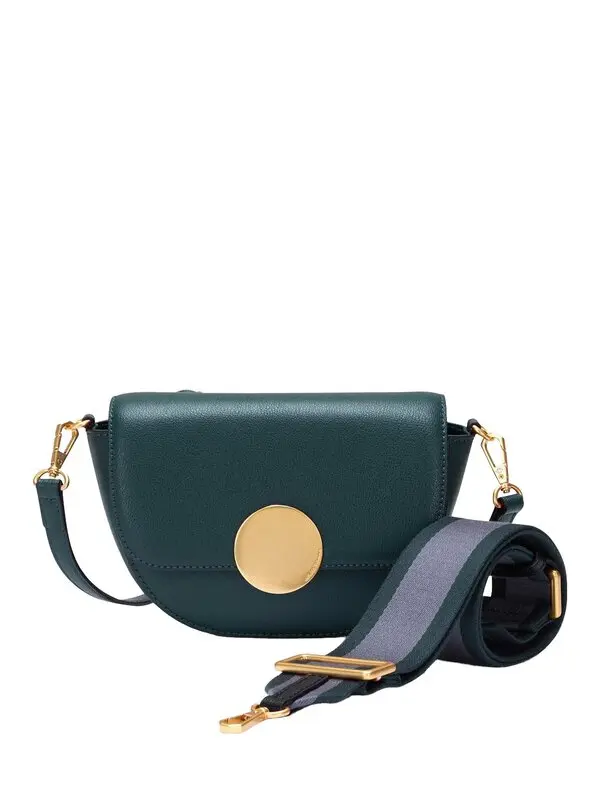 ORYANY Lottie Leather Saddle Crossbody Bag - Deep Green