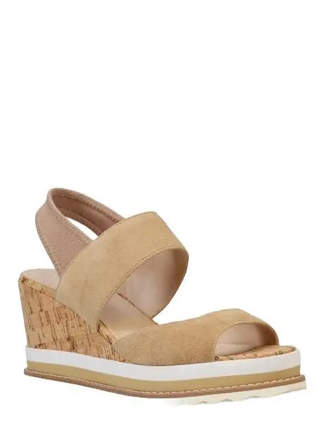 Pelle Moda Winta Platform Wedge Sandal - Latte
