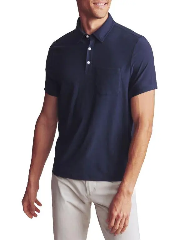 RHONE Wfh Knit Polo - Navy Heather