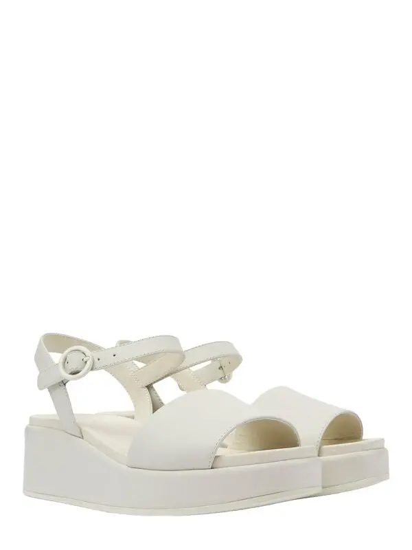 Camper Misia Platform Sandal - White Natural