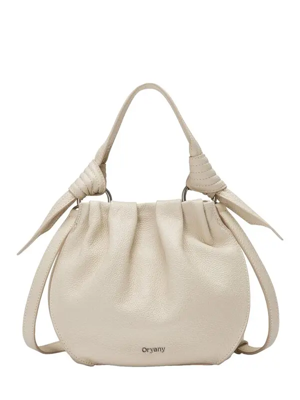 ORYANY Selena Leather Bucket Bag - Cream