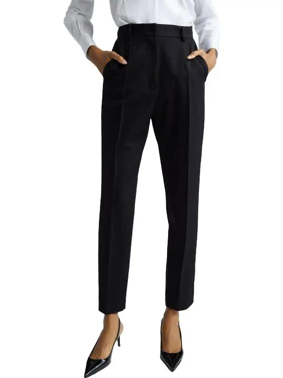 Dolce & Gabbana Wool-blend Gabardine Cigarette Trousers - Nero