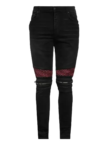 Amiri Geometric-print Skinny Jeans - Black