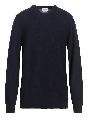 BROOKSFIELD Knitted Crewneck Sweater - Blue