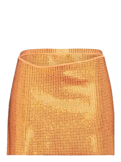 ANDREĀDAMO Mini Skirt With Crystals - Orange