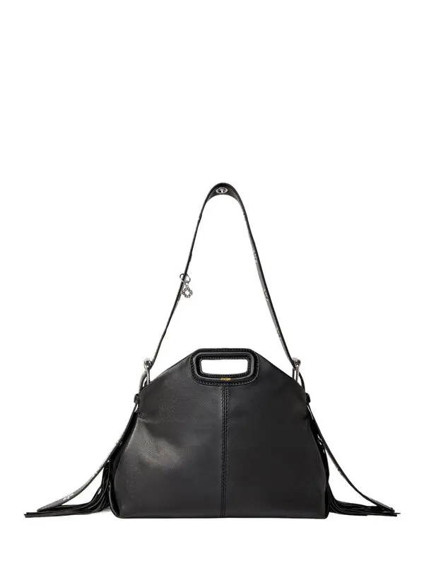 Maje Miss M Smooth Leather Bag - Black