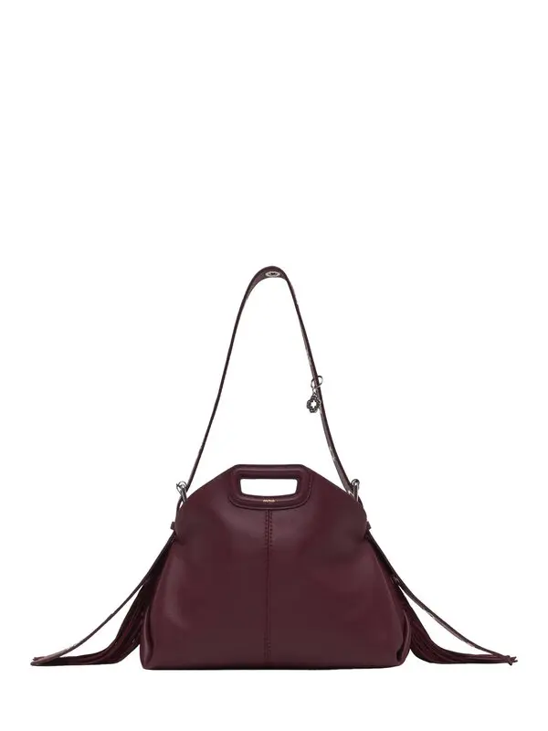 Maje Miss M Smooth Leather Bag - Wine Lees