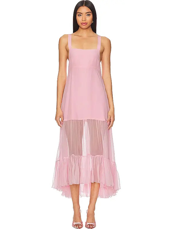 AZLEE Bellevue Midi Dress - Tea Pink