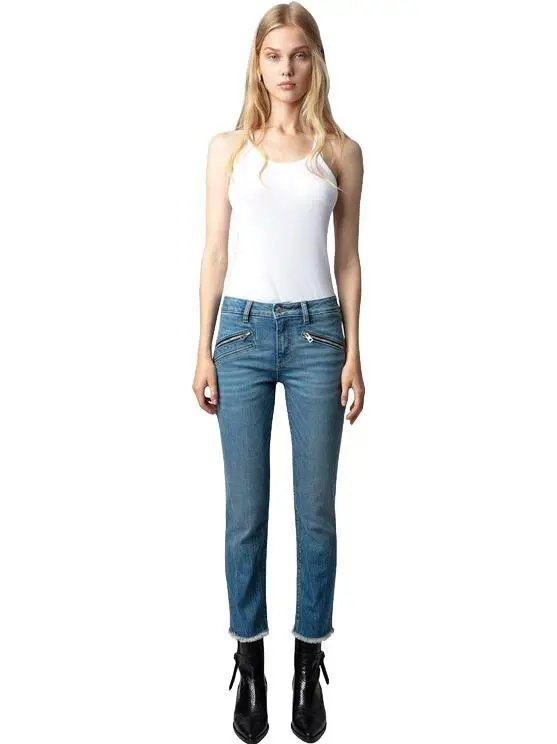 Zadig&Voltaire Ava Slim-fit Jeans - Blue