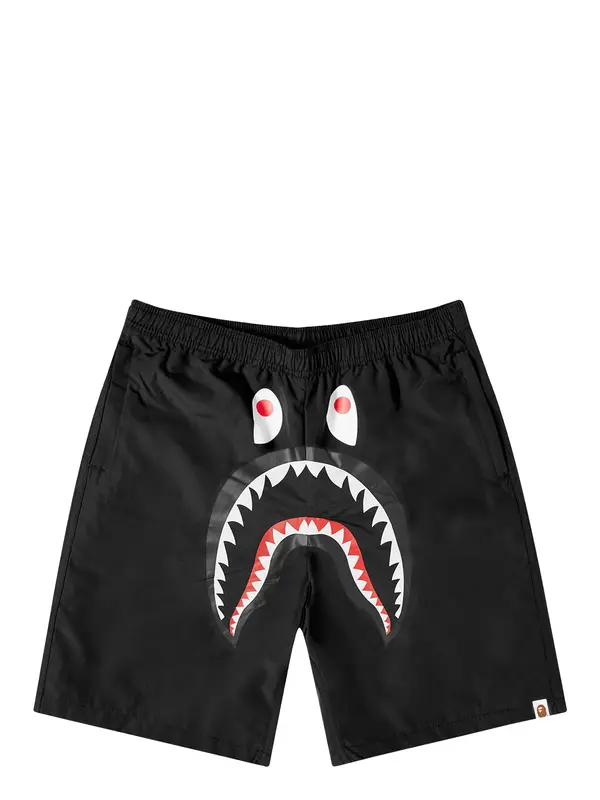 BAPE Space Camo Shark Reversible Shorts - Black