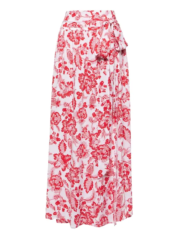 Melissa Odabash Elsa Printed Maxi Skirt - Red