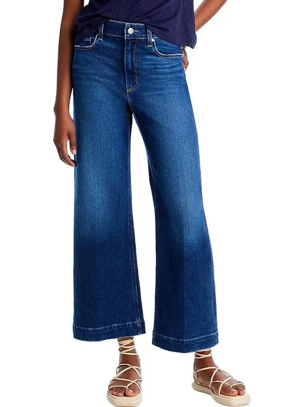 Paige Anessa High-rise Wide-leg Ankle Jeans - Foreign Film