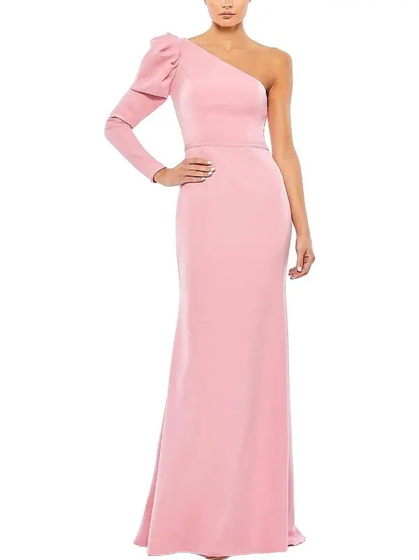 Mac Duggal Ieena One-shoulder Gown - Rose Pink