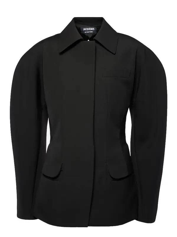 Jacquemus La Veste Castagna Virgin Wool Jacket - Black
