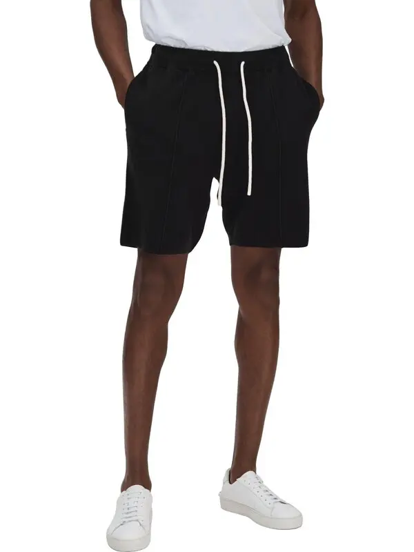 Paige Hanser Drawstring Sweat Shorts - Black