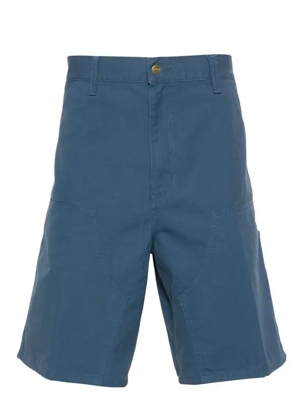 Carhartt Work In Progress Double Knee Cotton Canvas Shorts - Blue