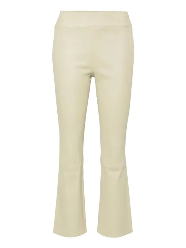 ARMA Flared Leather Trousers - Neutrals