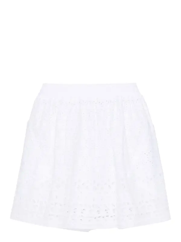 Ermanno Scervino Broderie Anglaise Mini Skirt - White