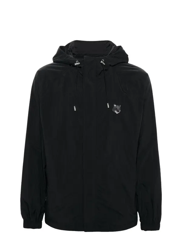 Maison Kitsuné Chillax Fox Hooded Windbreaker - Black