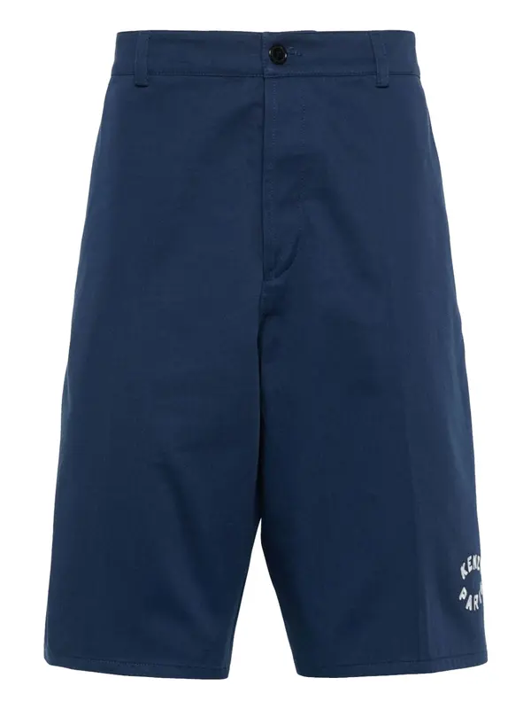 Kenzo Logo-embroidered Bermuda Shorts - Blue