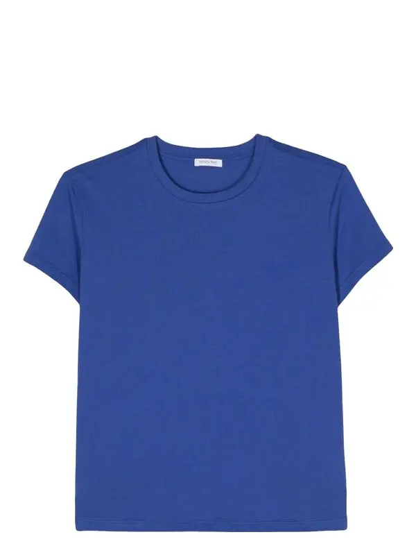 Patrizia Pepe Rubberised Cotton T-shirt - Blue
