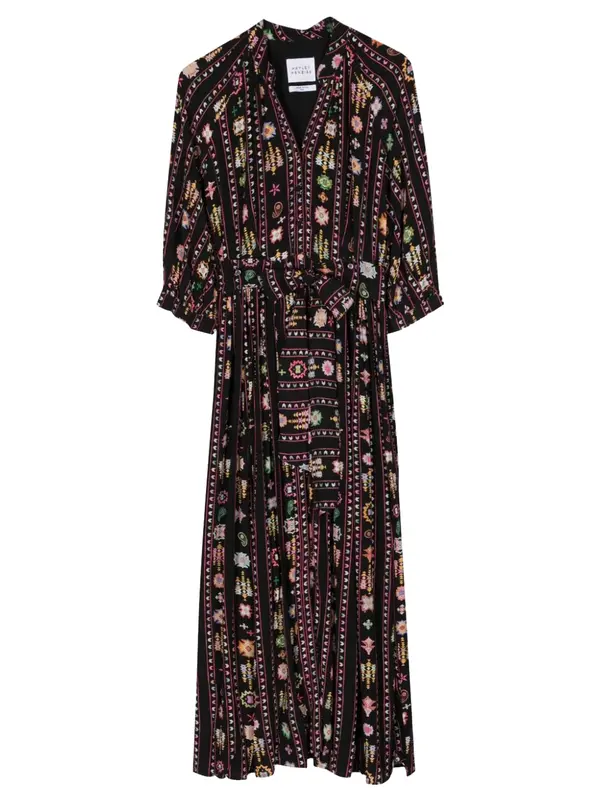 HAYLEY MENZIES Embroidered Shirt Dress - Black