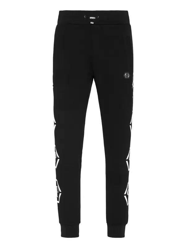 Philipp Plein Monogram-print Track Pants - Black