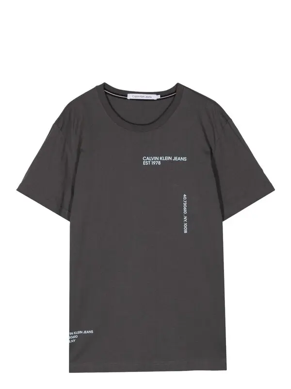Calvin Klein Logo-print Cotton T-shirt - Grey