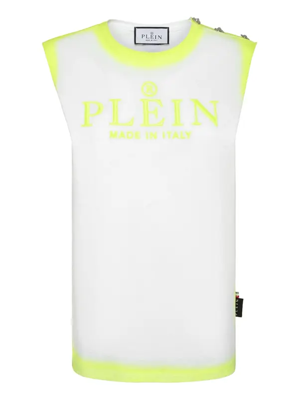 Philipp Plein Logo-embroidered Tank Top - White