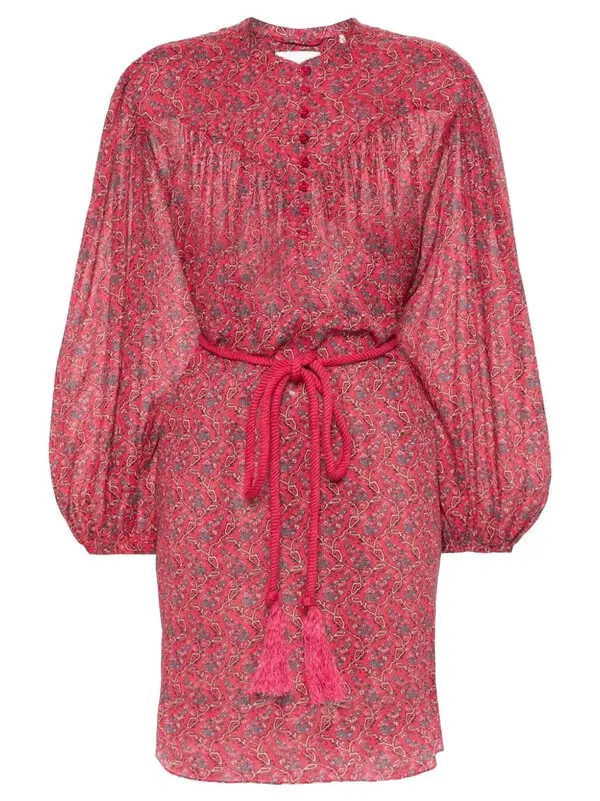 MARANT ETOILE Kildi Floral-print Dress - Red