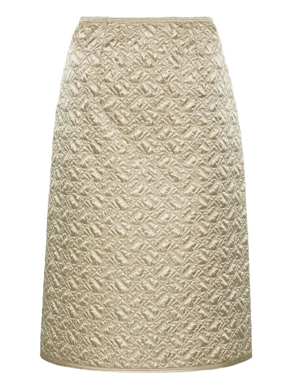 Moncler Quilted Pencil Skirt - Green