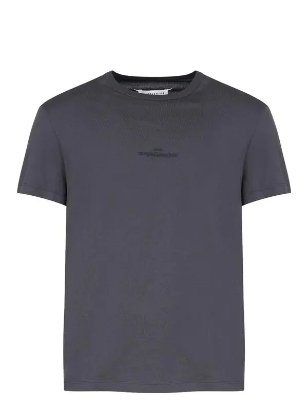 MAISON MARGIELA Logo-embroidered Cotton T-shirt - Grey