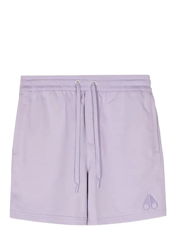 Moose Knuckles Logo-embroidered Cotton Track Shorts - Purple
